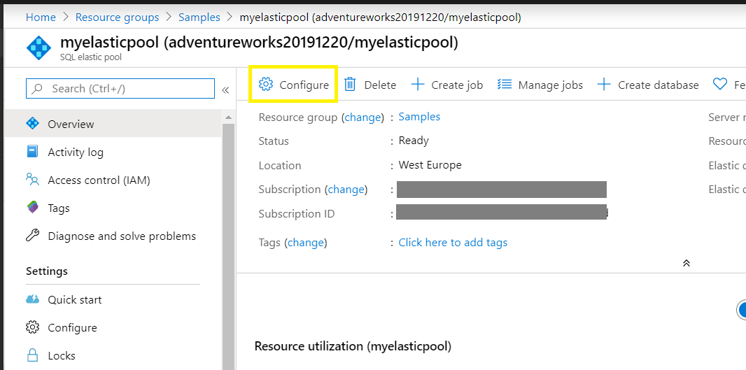 The Code Blogger - elastic-pool-configure